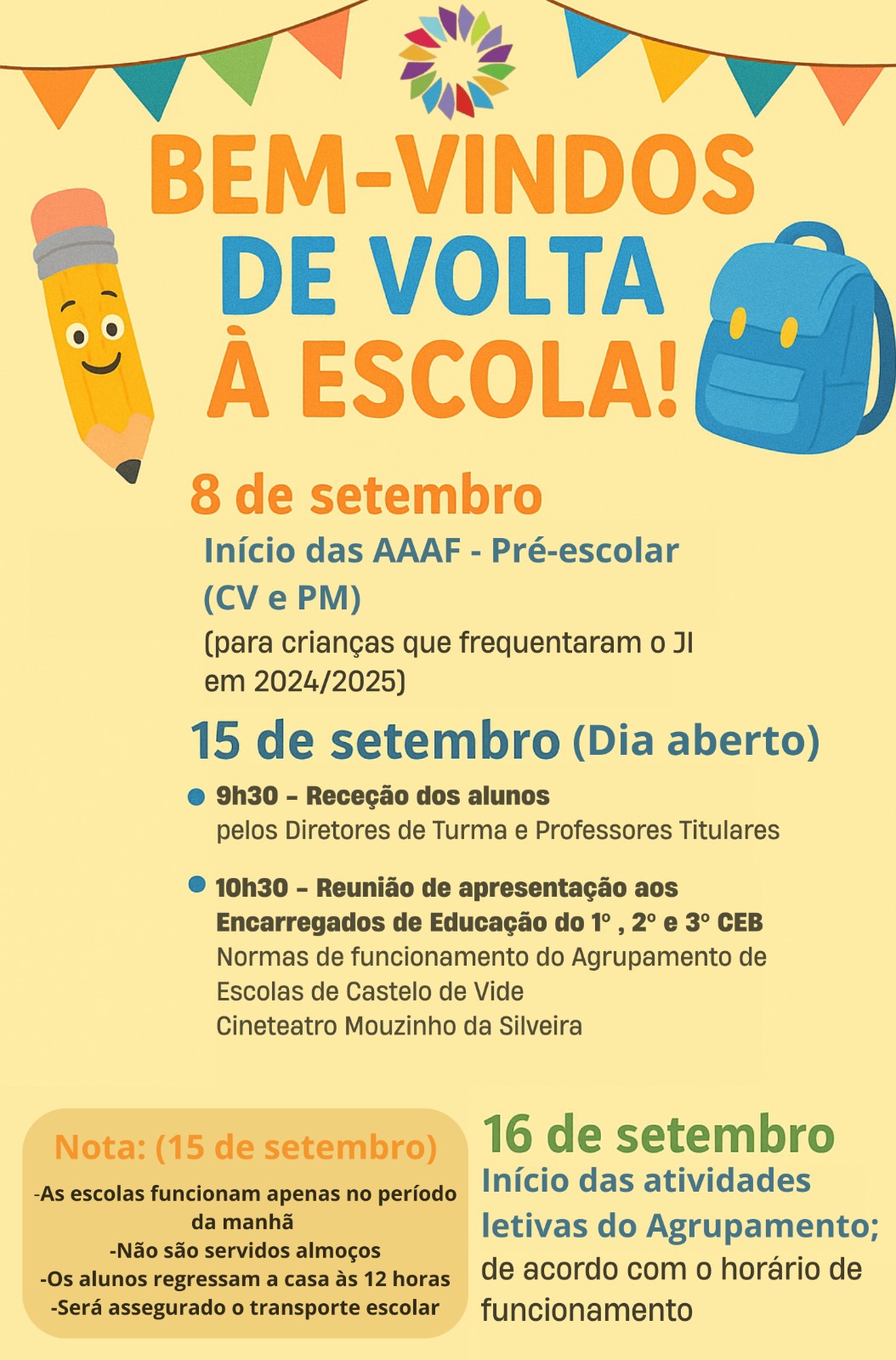 Início das Atividades Letivas 2025-2026 - Agrupamento de Escolas de ...